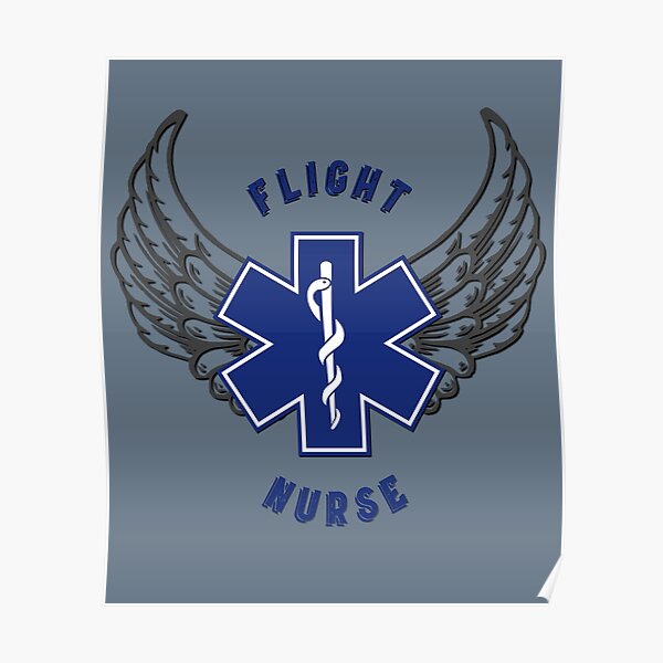 "Flight Nurse, Decal, sticker gift" Poster by FrankLujan14 | Redbubble