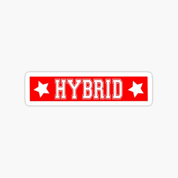 "HYBRID" Sticker by MMKDesign | Redbubble