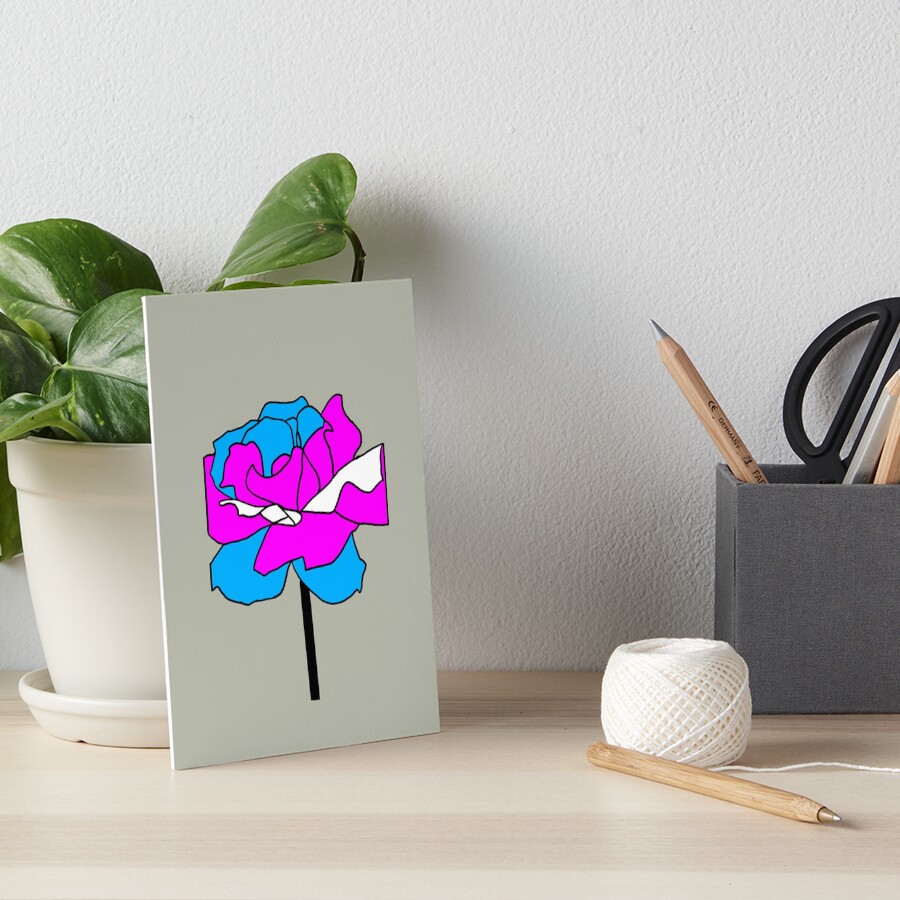 "Trans Pride Flower" Art Board Print by brijoseph | Redbubble