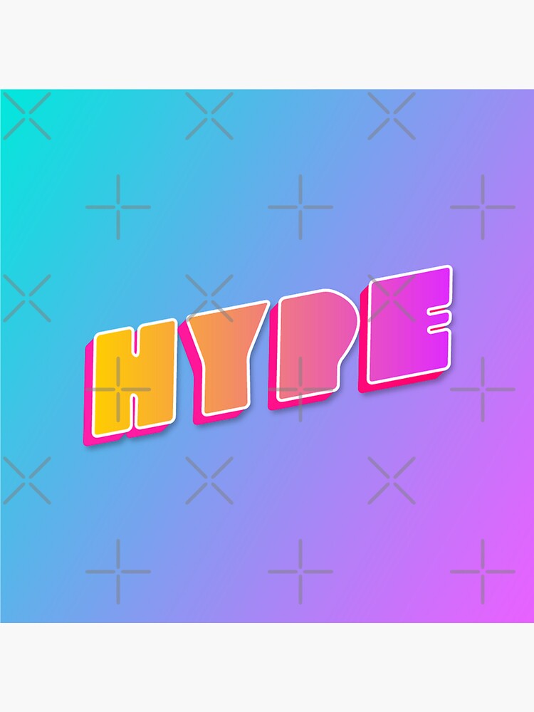 "Hype Bubble Text Emote Twitch Design" Sticker for Sale by ...