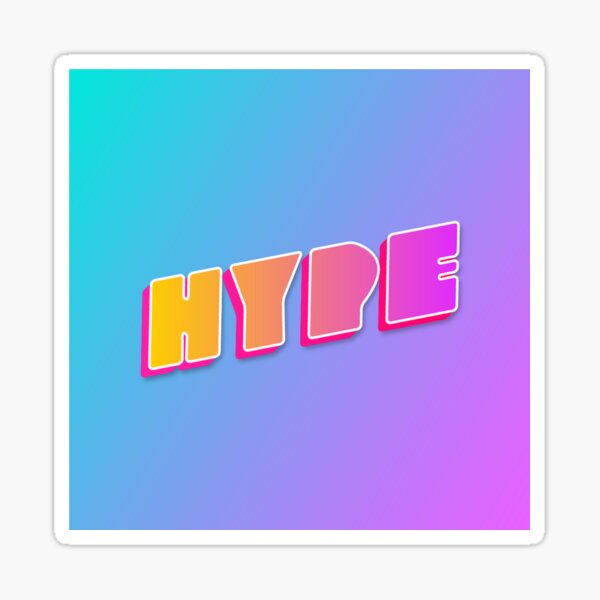 "Hype Bubble Text Emote Twitch Design" Sticker for Sale by ...