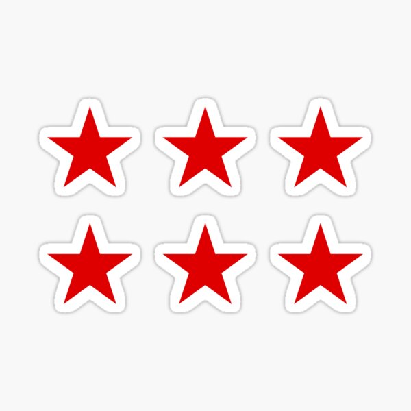 "Red Star x6 Pack" Sticker by KulakPosting | Redbubble