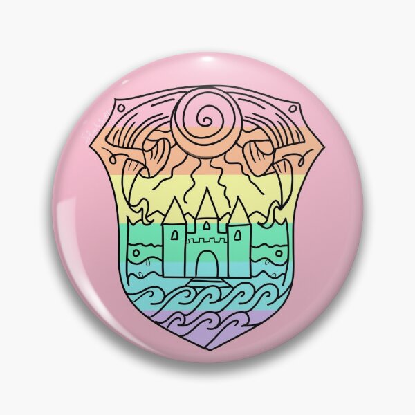 "Pastel Rainbow Galaxy Roman Sanders Logo" Pin for Sale by shelnyx ...
