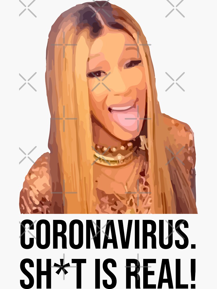 "Cardi B - Coronavirus" Sticker for Sale by serendipitous08 | Redbubble