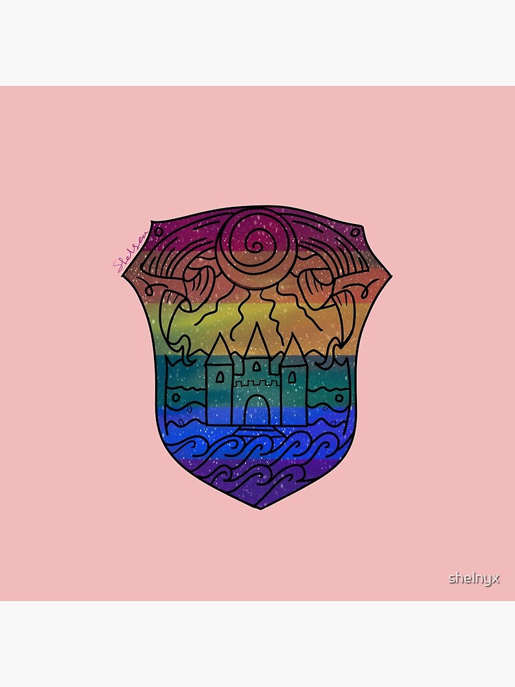 Badge « Rainbow Galaxy Roman Sanders Logo », par shelnyx | Redbubble