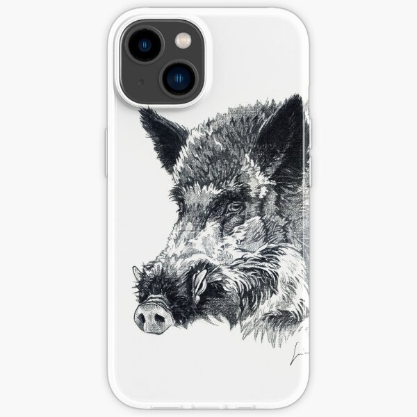 "Wild boar head drawing" iPhone Case for Sale by SakalDesign | Redbubble