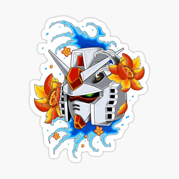 "gundam" Sticker by gomskyartstudio | Redbubble