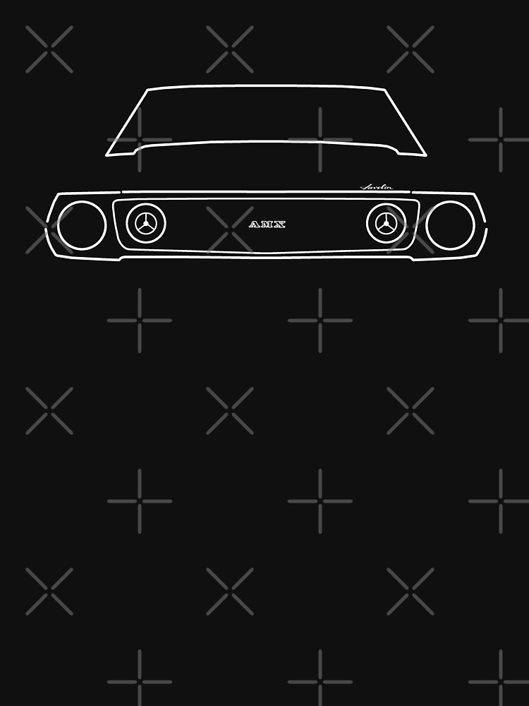 "1973 AMC Javelin classic car outline graphic (white)" T-shirt for Sale ...