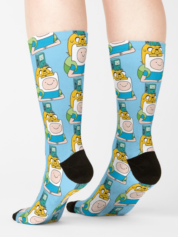 "Finn Jake BMO" Socks for Sale by plushism | Redbubble