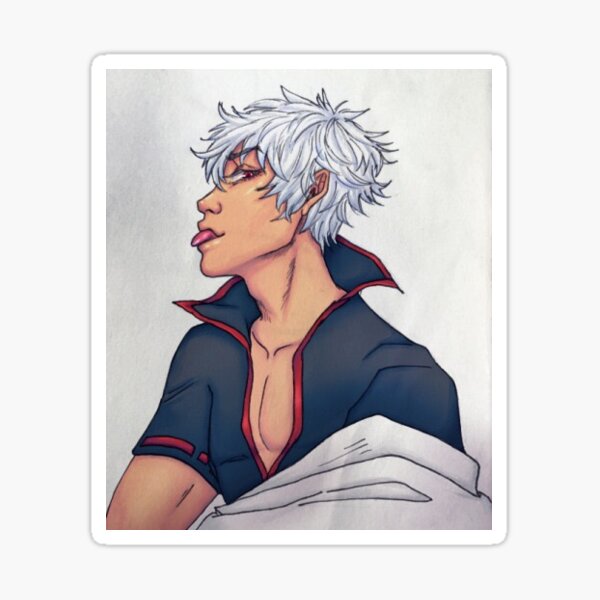 "GINTOKI (Gintama)" Sticker for Sale by kosmite | Redbubble
