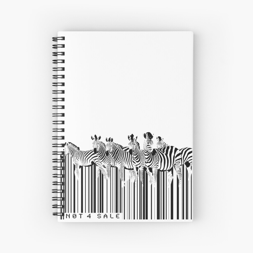 "zebra barcode" Spiral Notebook by SFDesignstudio | Redbubble