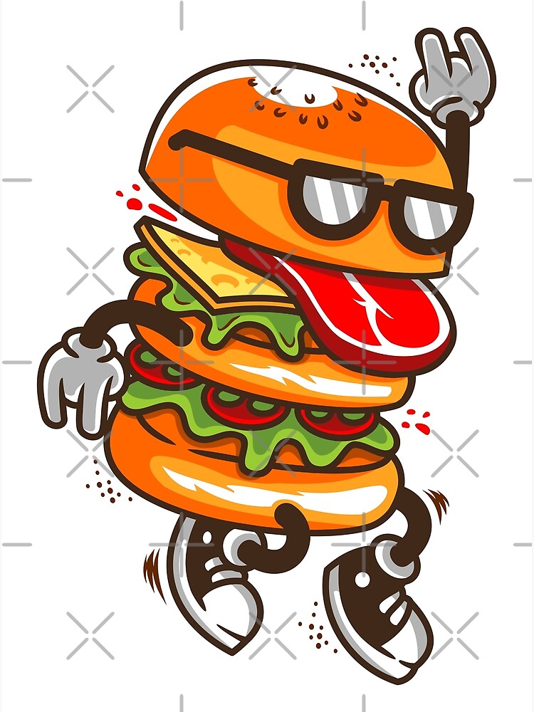 "Dancing Burger" Canvas Print for Sale by renju1902 | Redbubble