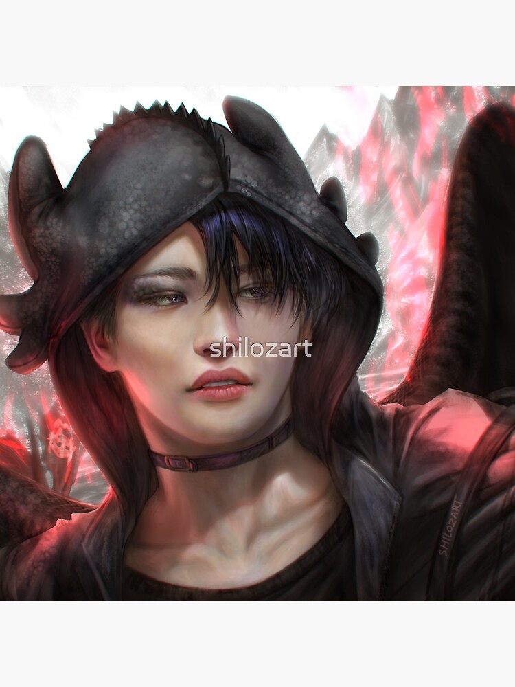 "Night Dragon" Sticker for Sale by shilozart | Redbubble