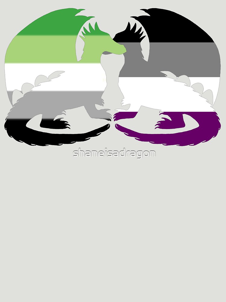 "Aro Ace Pride Dragons" T-shirt by shaneisadragon | Redbubble | aro t ...