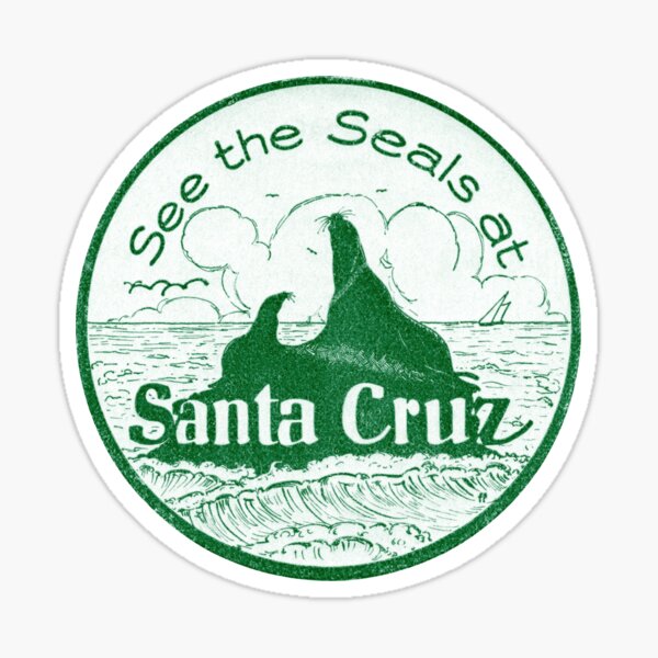 "Vintage Santa Cruz California" Sticker for Sale by historicimage ...