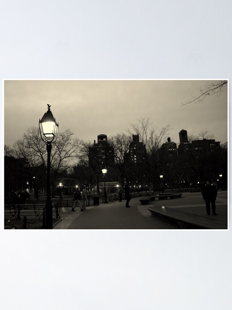 "Washington Square Park at Night" Poster for Sale by amandavontobel ...