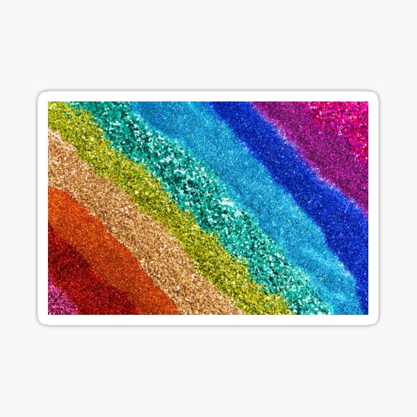 "Rainbow Glitter" Sticker for Sale by newburyboutique | Redbubble