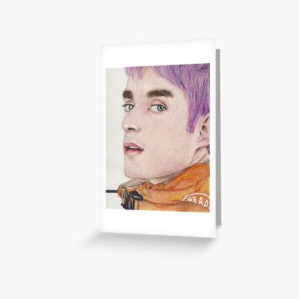 "Awsten Knight of Waterparks Portrait Drawing " Greeting Card for Sale ...