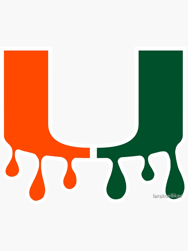 "UMiami Drip Logo" Sticker for Sale by larakoelliker | Redbubble