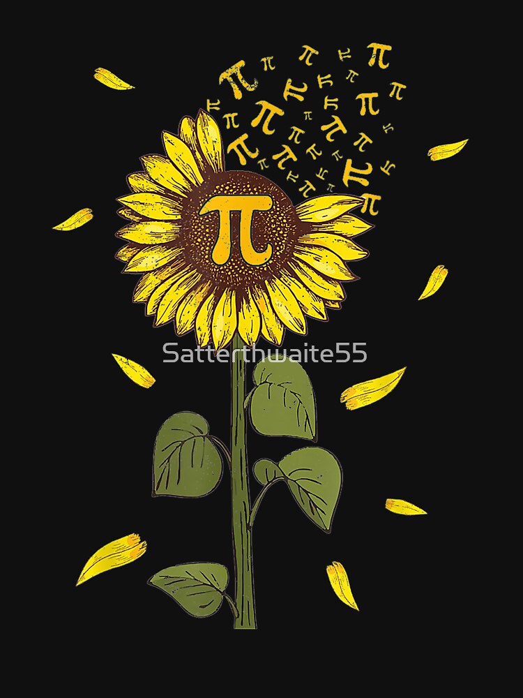 "Sunflower 3,14 Pi Number Symbol Pi Day" T-shirt for Sale by ...