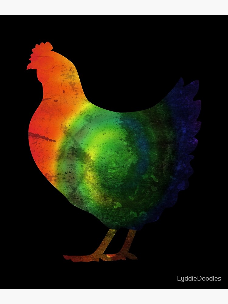 "Rainbow Chicken" Poster for Sale by LyddieDoodles | Redbubble