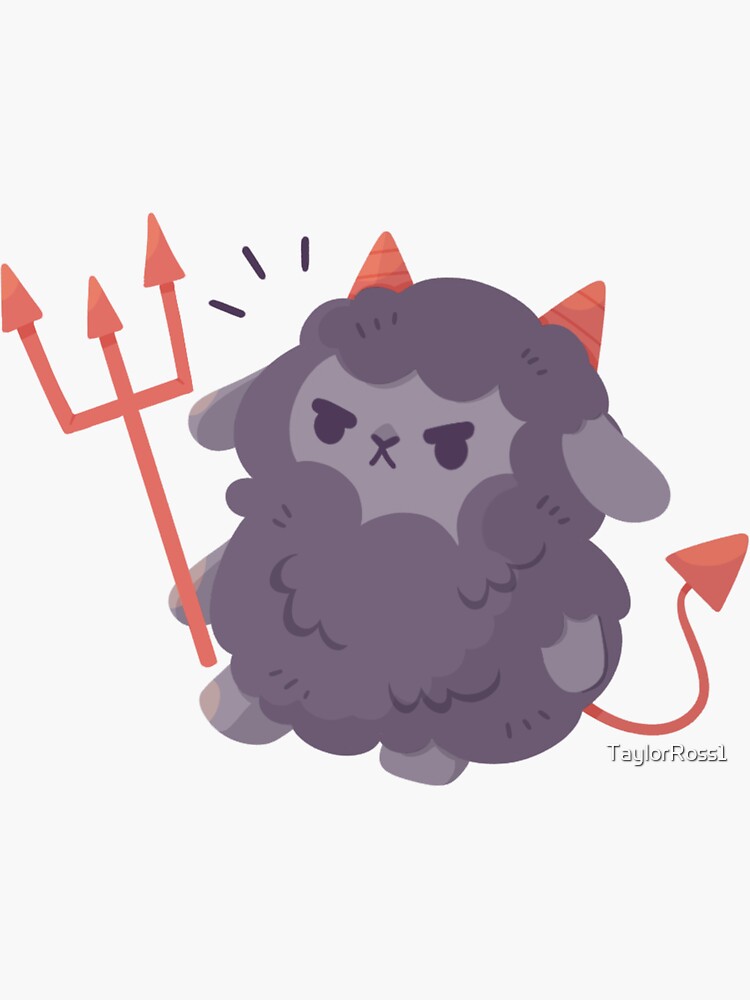 "Evil Sheep" Sticker for Sale by TaylorRoss1 | Redbubble