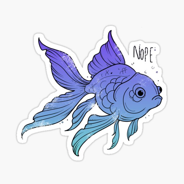 "Nope Fish" Sticker for Sale by Laura Davison | Redbubble