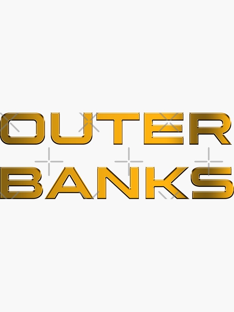 "Gold Outer Banks Logo" Sticker for Sale by dualogy | Redbubble