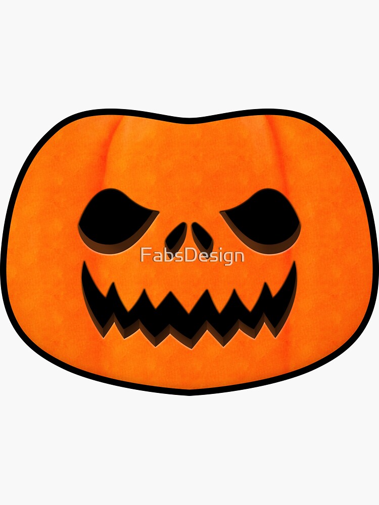 "Pumpkin Scary Smile " Sticker for Sale by FabsDesign | Redbubble