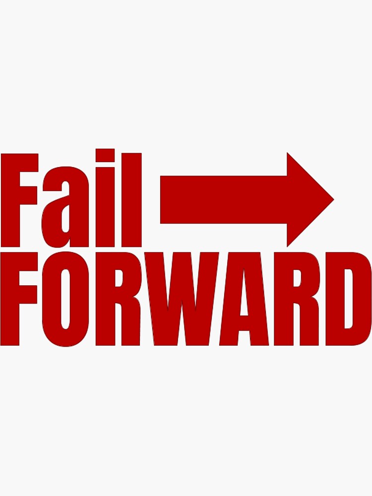 "Fail Forward Drawing" Sticker for Sale by lovebubbles5 | Redbubble