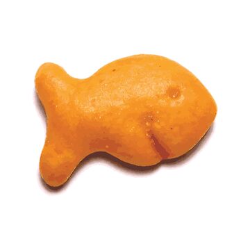 "goldfish snack" Sticker for Sale by ElliottBryan | Redbubble