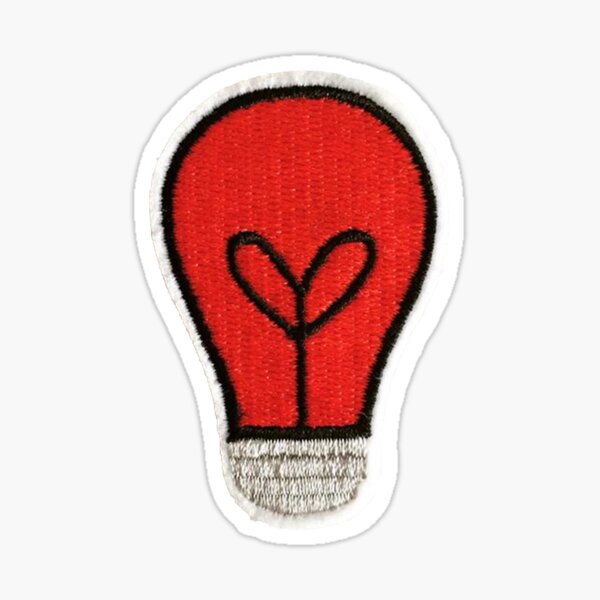 "Red Lightbulb Sticker" Sticker for Sale by designolo | Redbubble