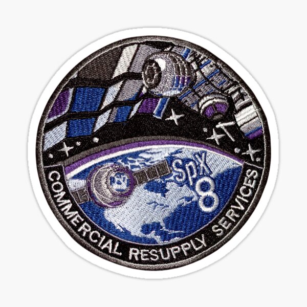 "CRS-8 (SpX-8) Mission Patch" Sticker for Sale by Spacestuffplus ...