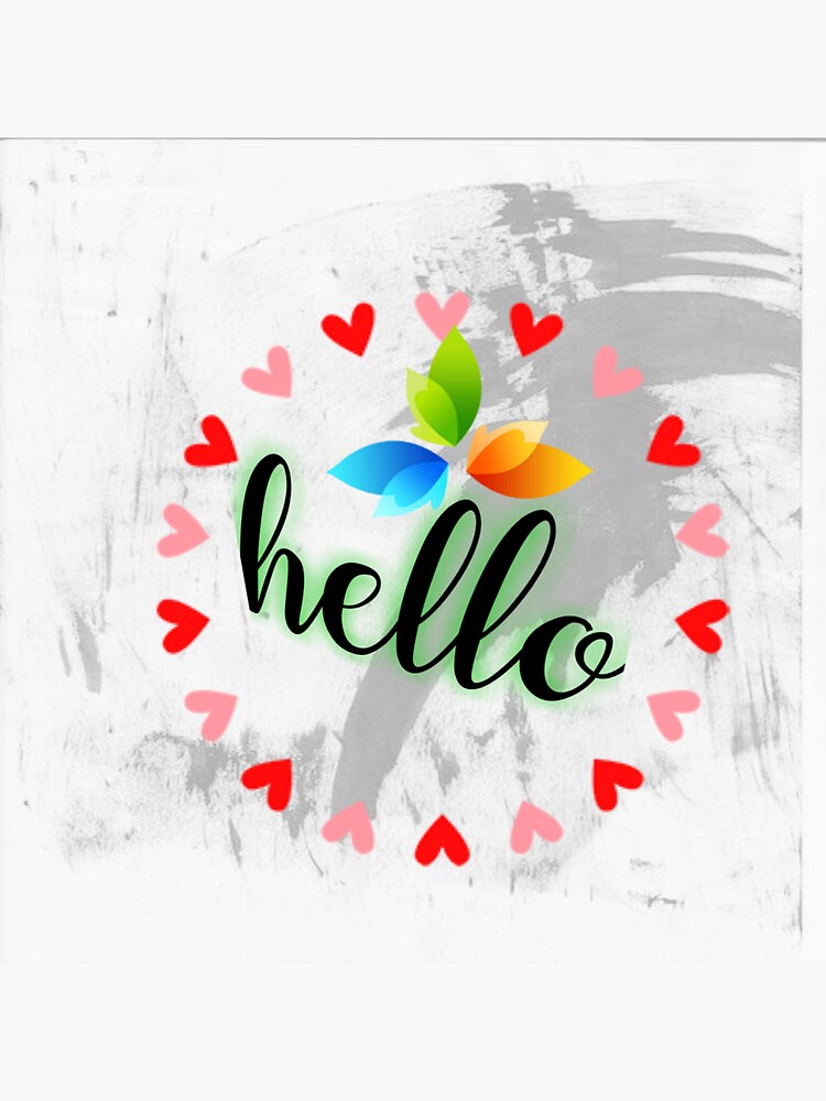 "Hello logo art" Sticker for Sale by Dipai1993 | Redbubble