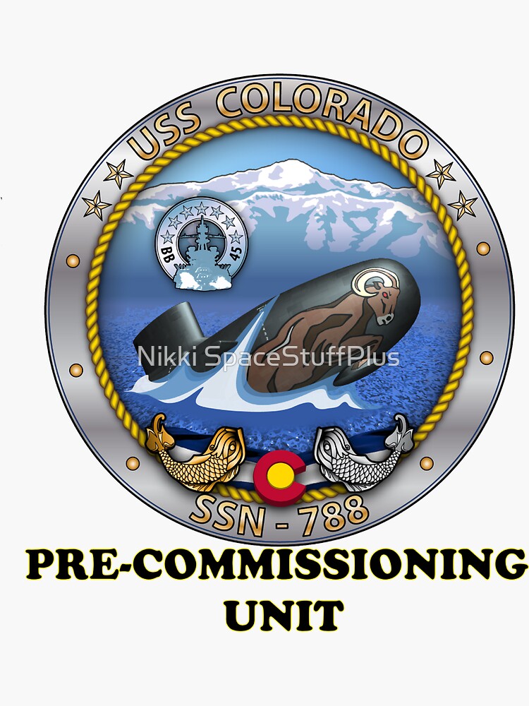 "SSN-788 USS Colorado Pre-commissioning Unit Crest" Sticker for Sale by ...