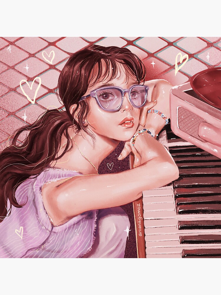 "Portrait of IU" Sticker for Sale by Artanagomezz | Redbubble