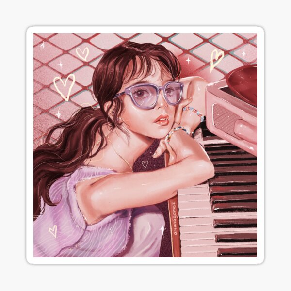"Portrait of IU" Sticker for Sale by Artanagomezz | Redbubble