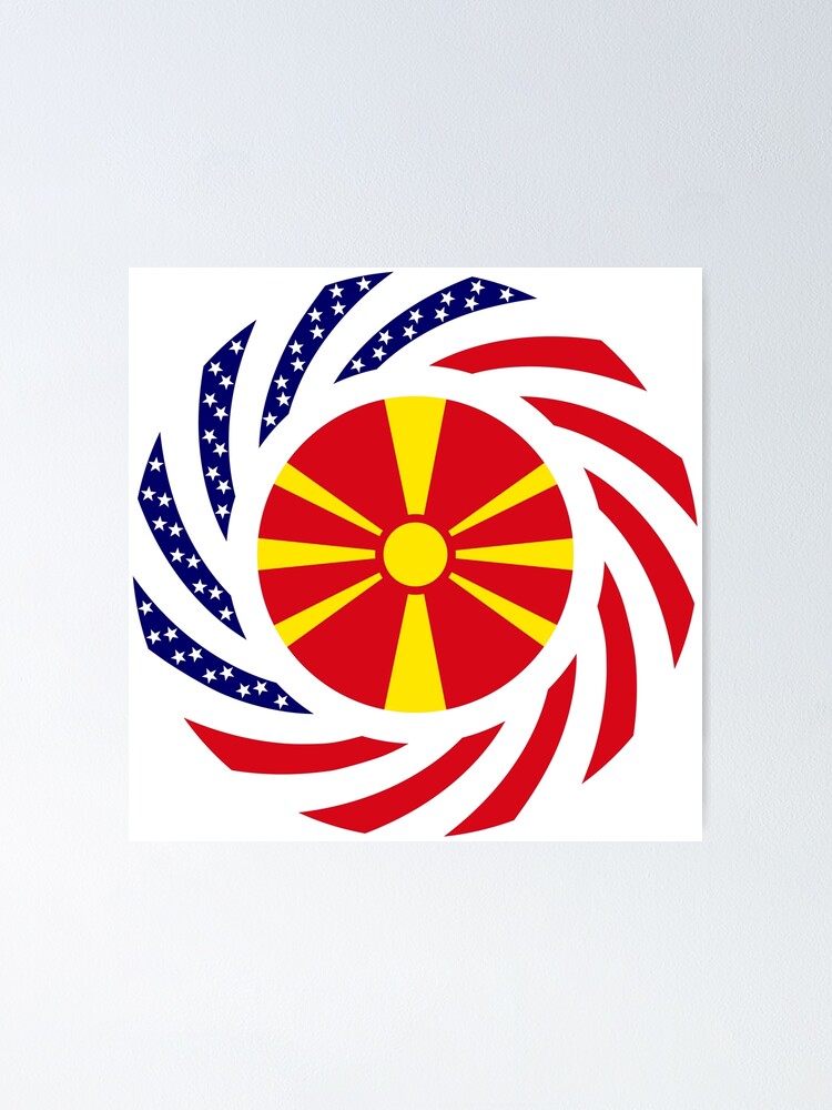 "Macedonian American Multinational Patriot Flag Series" Poster by ...