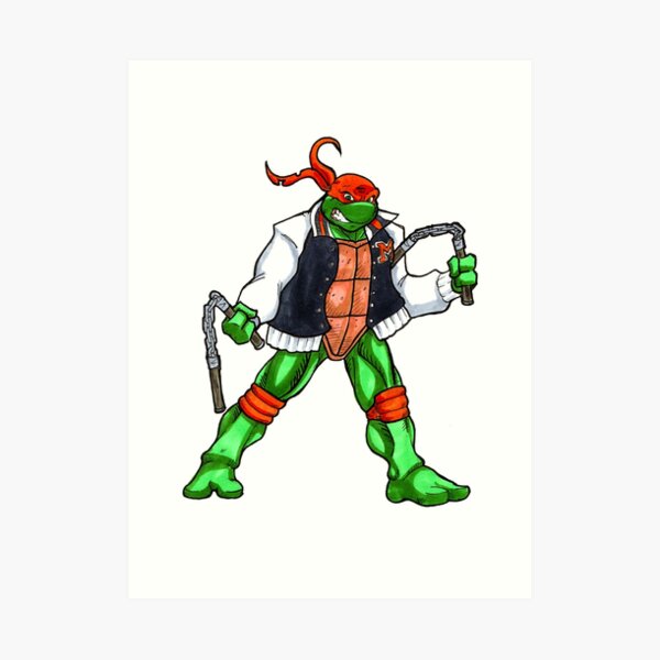 "Future Michelangelo TMNT" Art Print for Sale by lordmylar | Redbubble