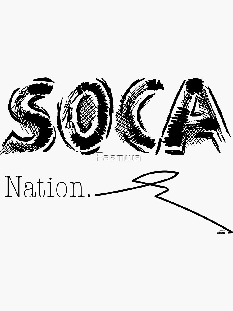 "Soca Nation" Sticker for Sale by Fasmwa | Redbubble