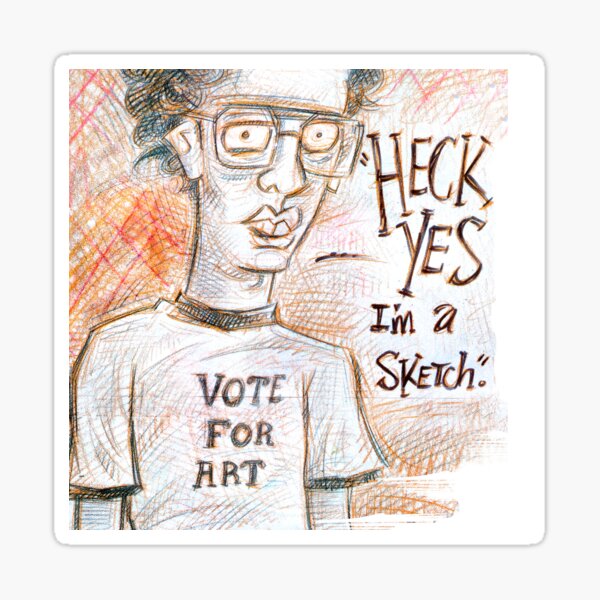 "Heck Yes!" Sticker for Sale by Lincke | Redbubble