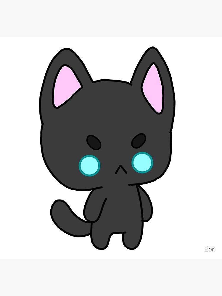 "Black cat chibi" Poster by Eori | Redbubble
