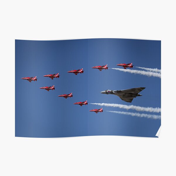 "Red Arrows & Vulcan Formation" Poster for Sale by AMMHPhotography ...