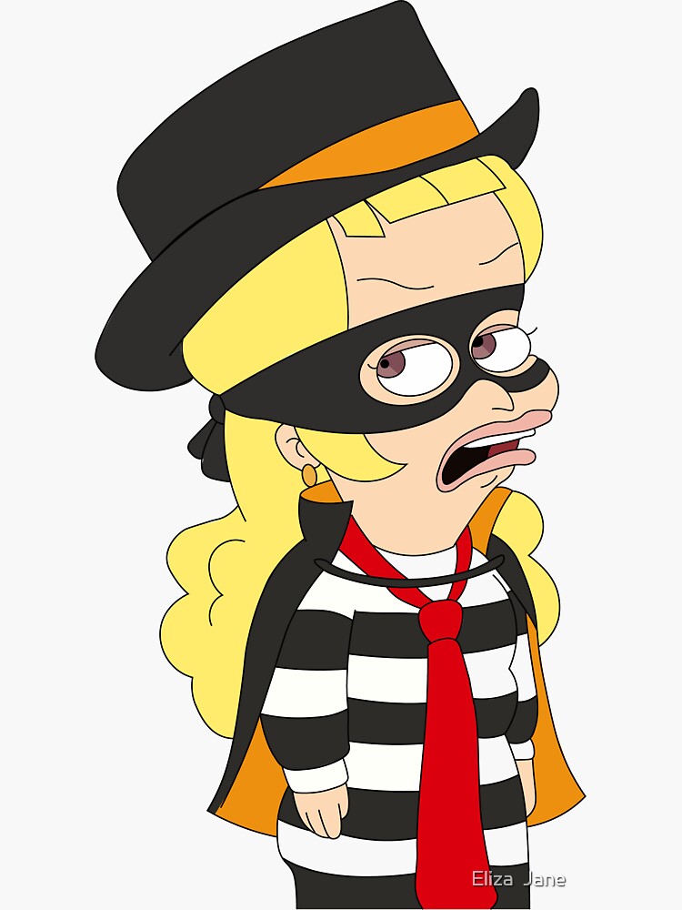 "lola skumpy as the hamburglar from big mouth" Sticker for Sale by ...