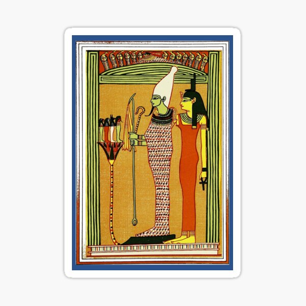 "Isis and Osiris Papyrus print" Sticker for Sale by WillowNox7 | Redbubble