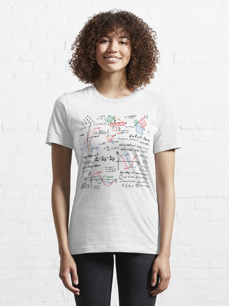 "Mathematics Formulas Numbers " Essential T-Shirt for Sale by CroDesign ...