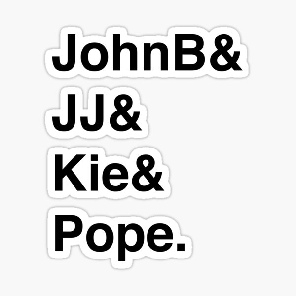 "Outer Banks Pogue Names" Sticker by Delaney901 | Redbubble