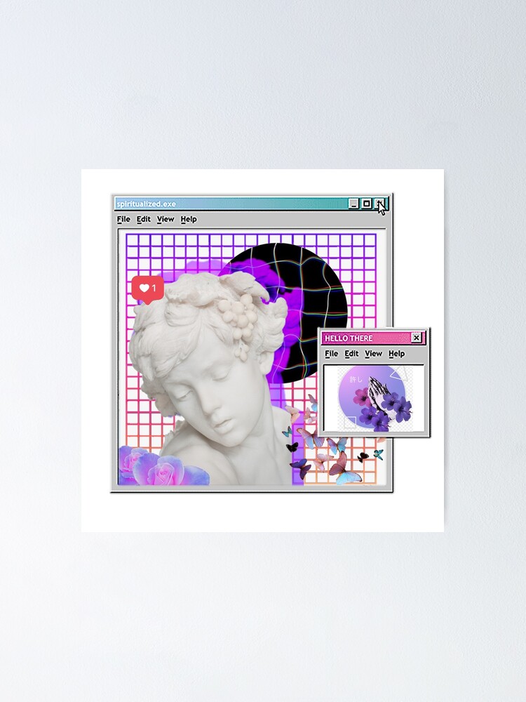 "Aesthetic Vaporwave Popup Window" Poster for Sale by FijiDream | Redbubble