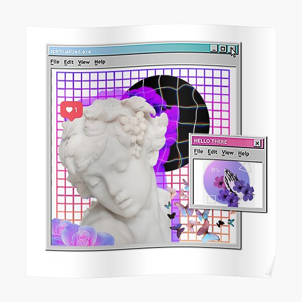 "Aesthetic Vaporwave Popup Window" Poster for Sale by FijiDream | Redbubble