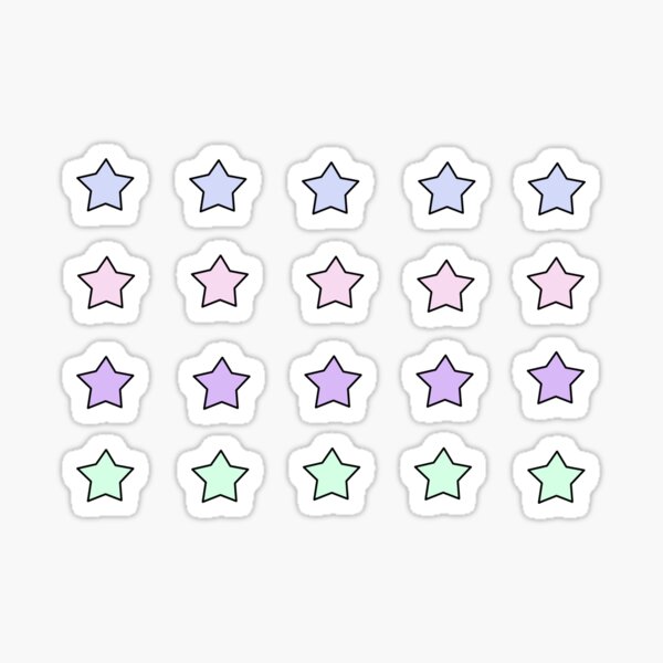 "Ultimate Aesthetic Pastel Star Stickers Set" Sticker by allielibby ...